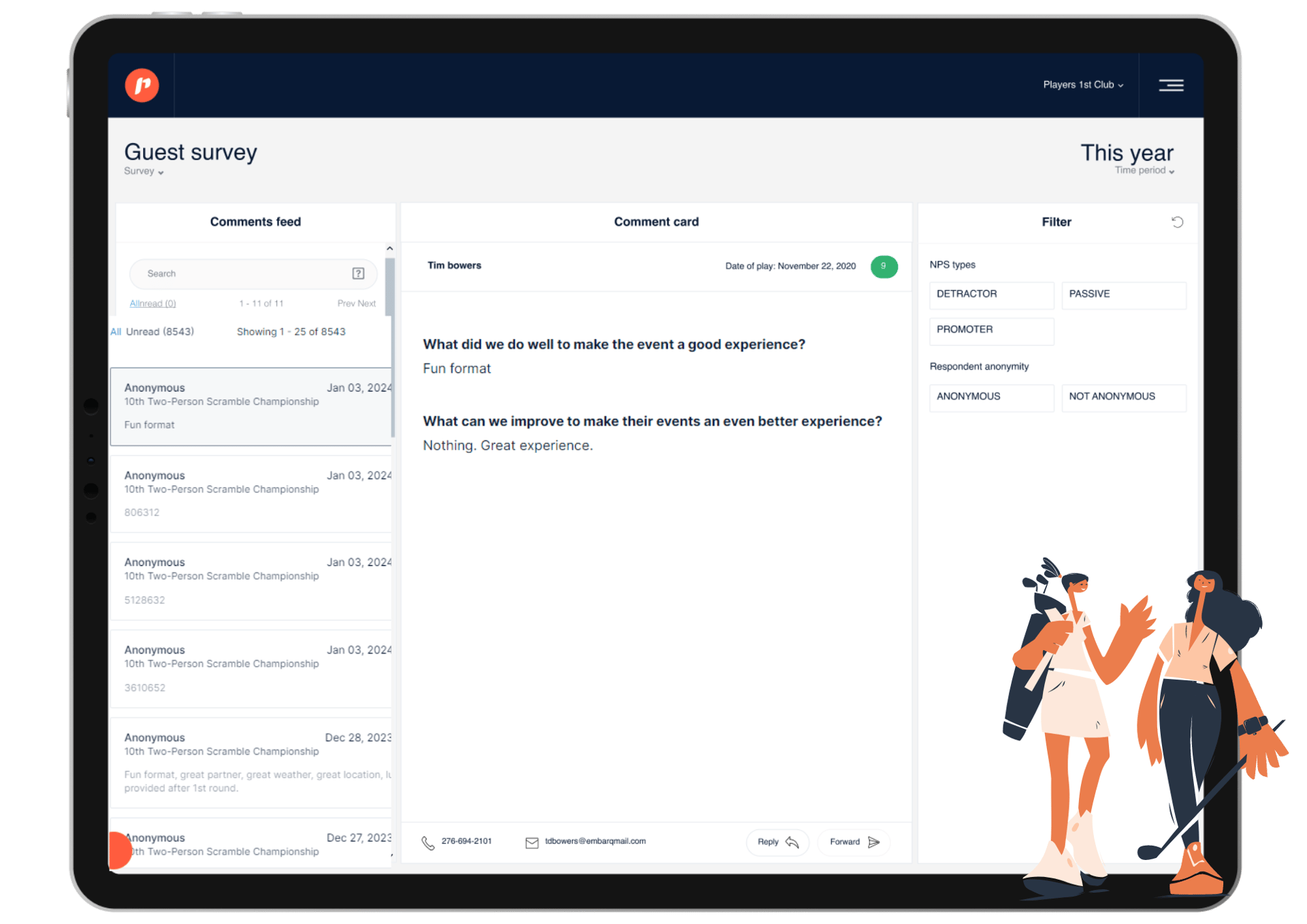 Improve golf business with automated Guest Survey | Players 1st